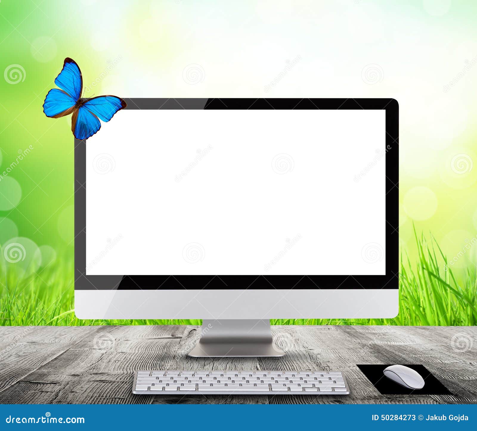 Modern computer display stock illustration. Illustration of flat - 50284273