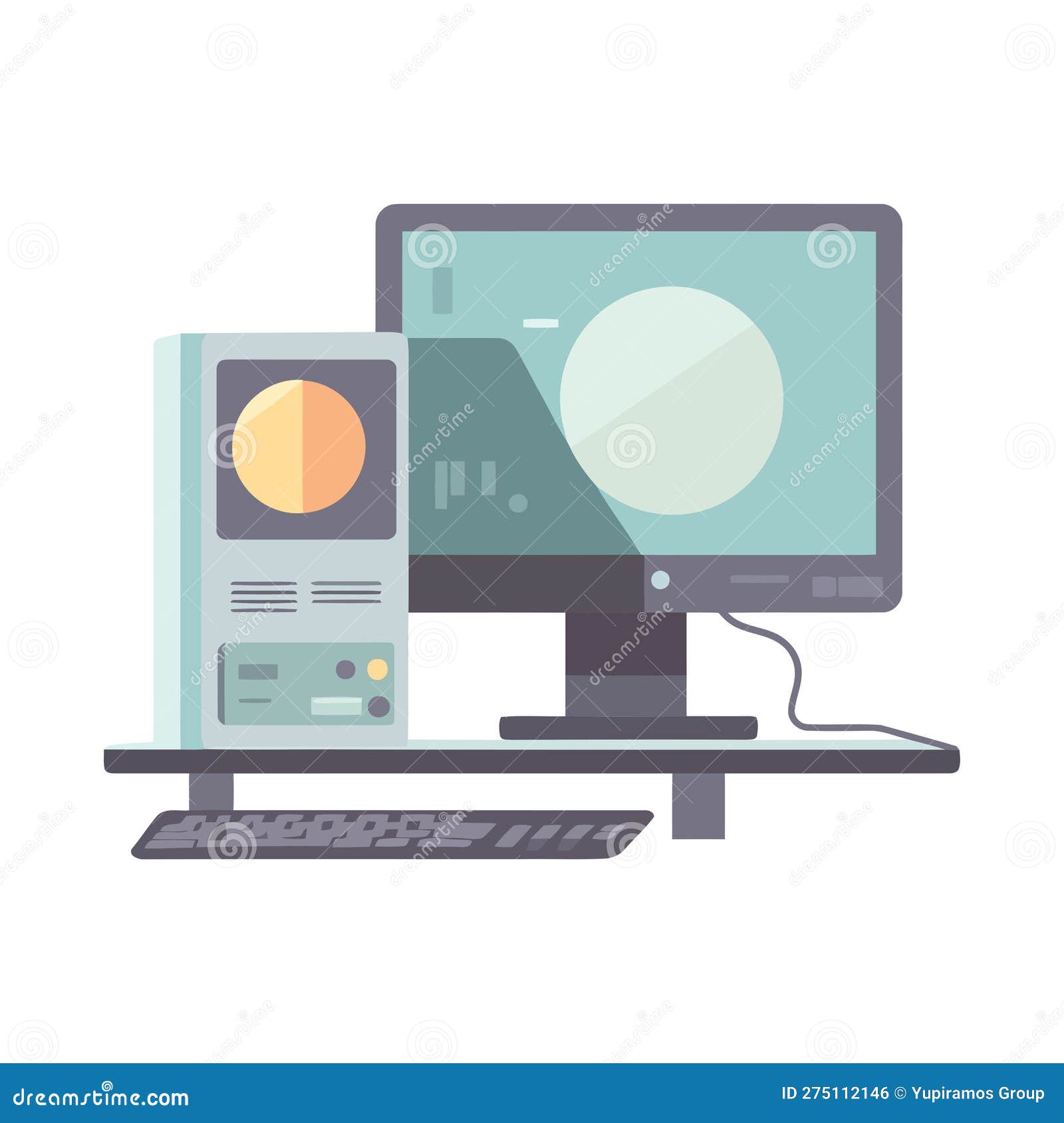 Modern Computer Equipment and Technology Stock Vector - Illustration of ...