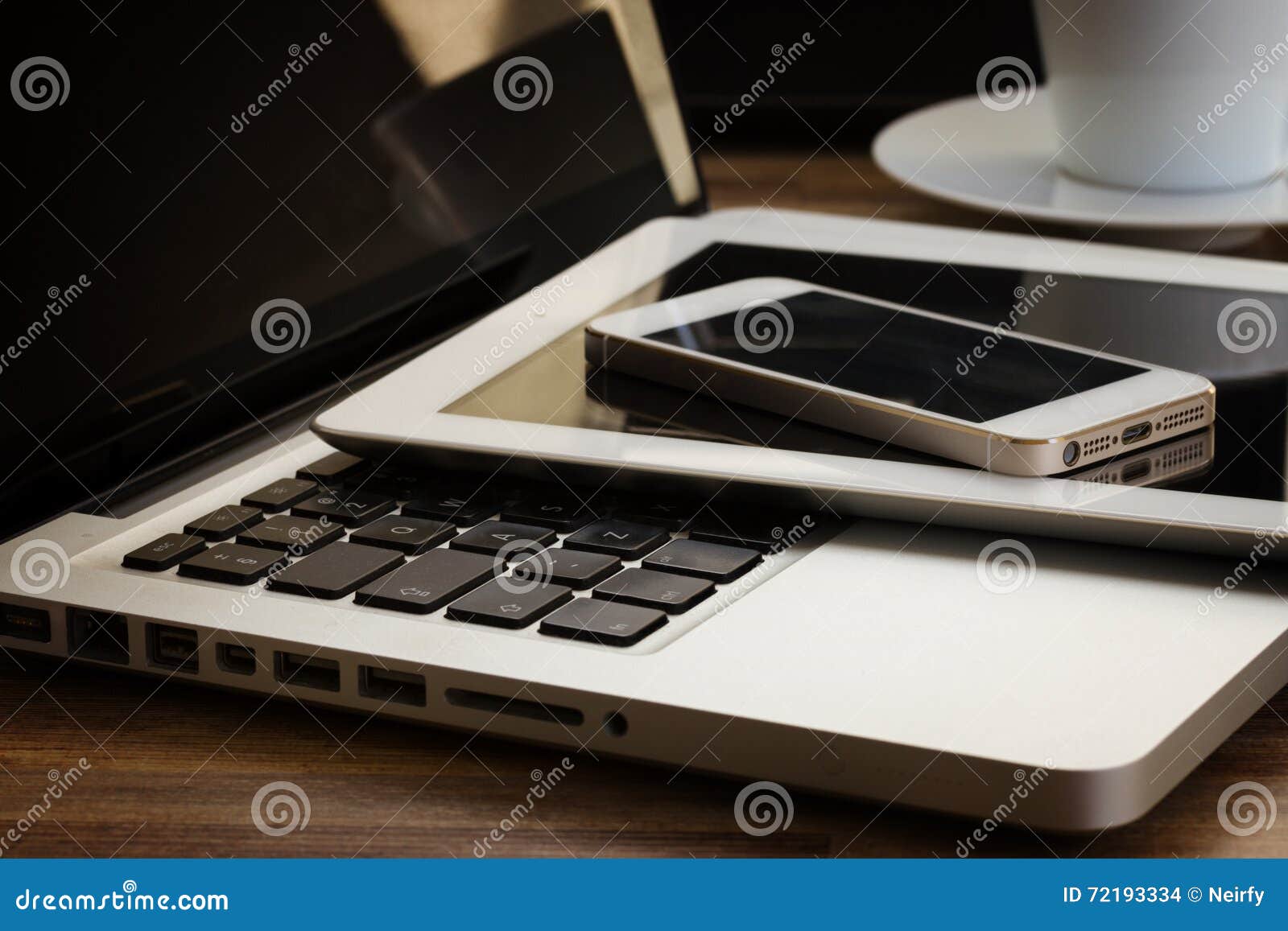 Modern computer gadgets stock photo. Image of cellphone - 72193334