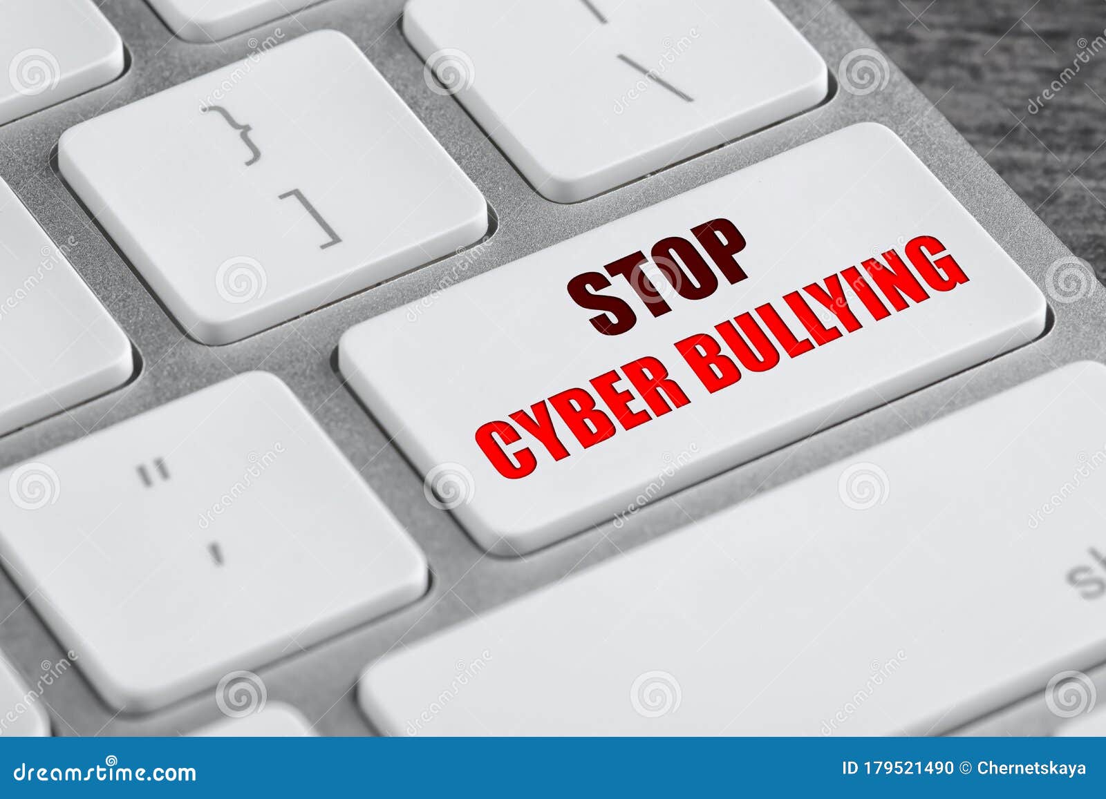 Modern Computer Keyboard with Phrase STOP CYBER BULLYING on Button ...