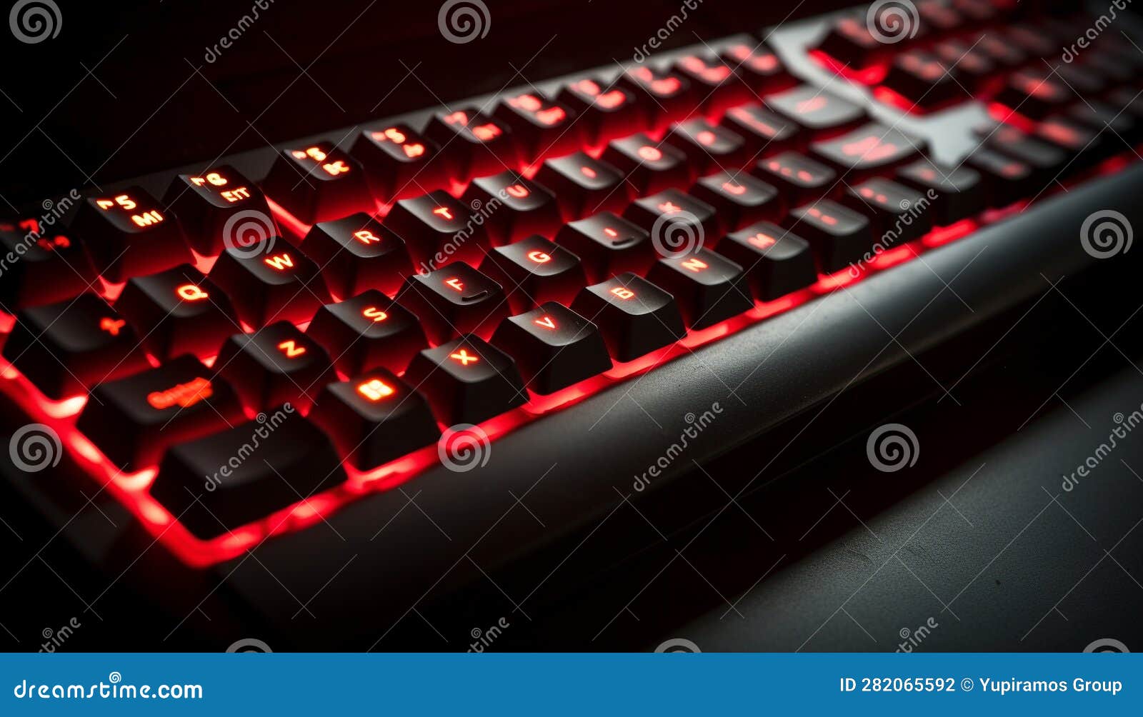 Modern Computer Keypad Glowing with Illuminated Push Button Symbols ...