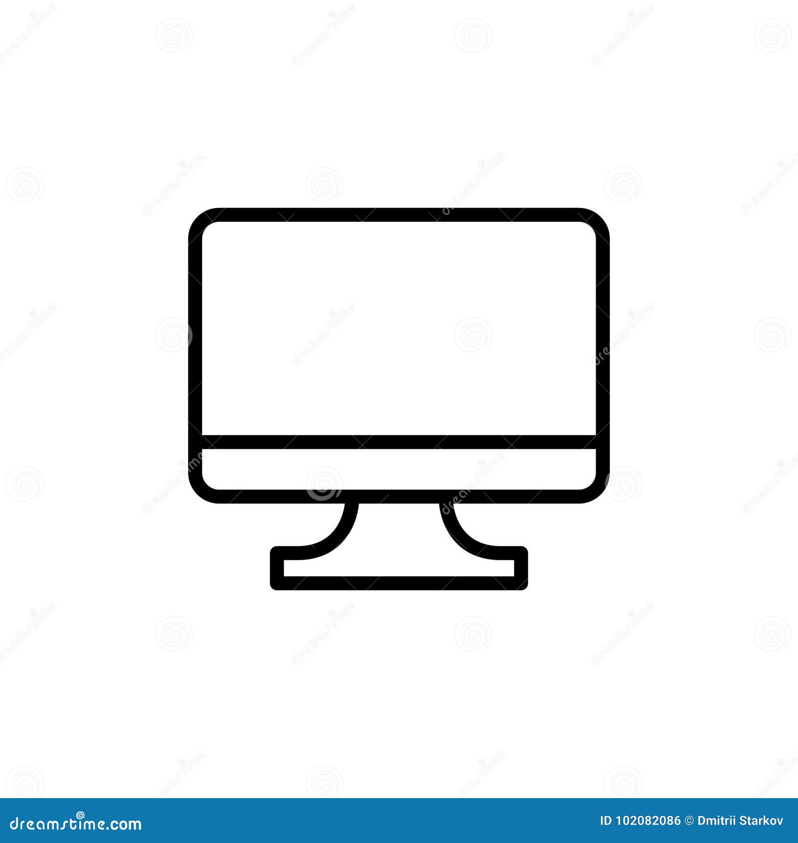 Modern computer line icon. stock vector. Illustration of isolated ...