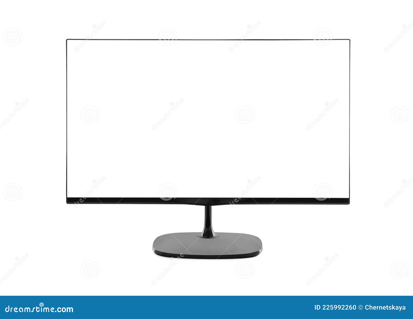 Modern Computer Monitor with Black Screen Isolated on White Stock Photo ... Modern Computer Monitor with Black Screen Isolated on White Stock Photo ...