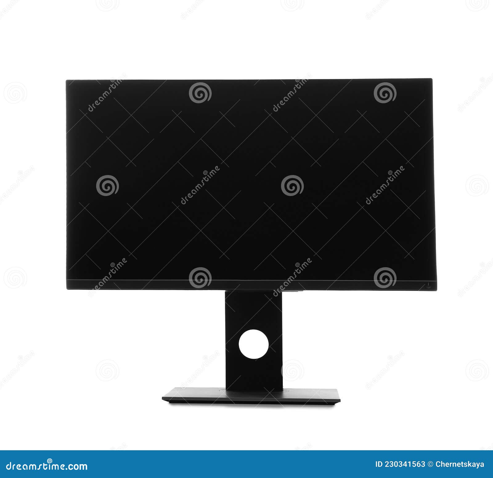 Modern Computer Monitor with Blank Screen Isolated on White Stock Image ...