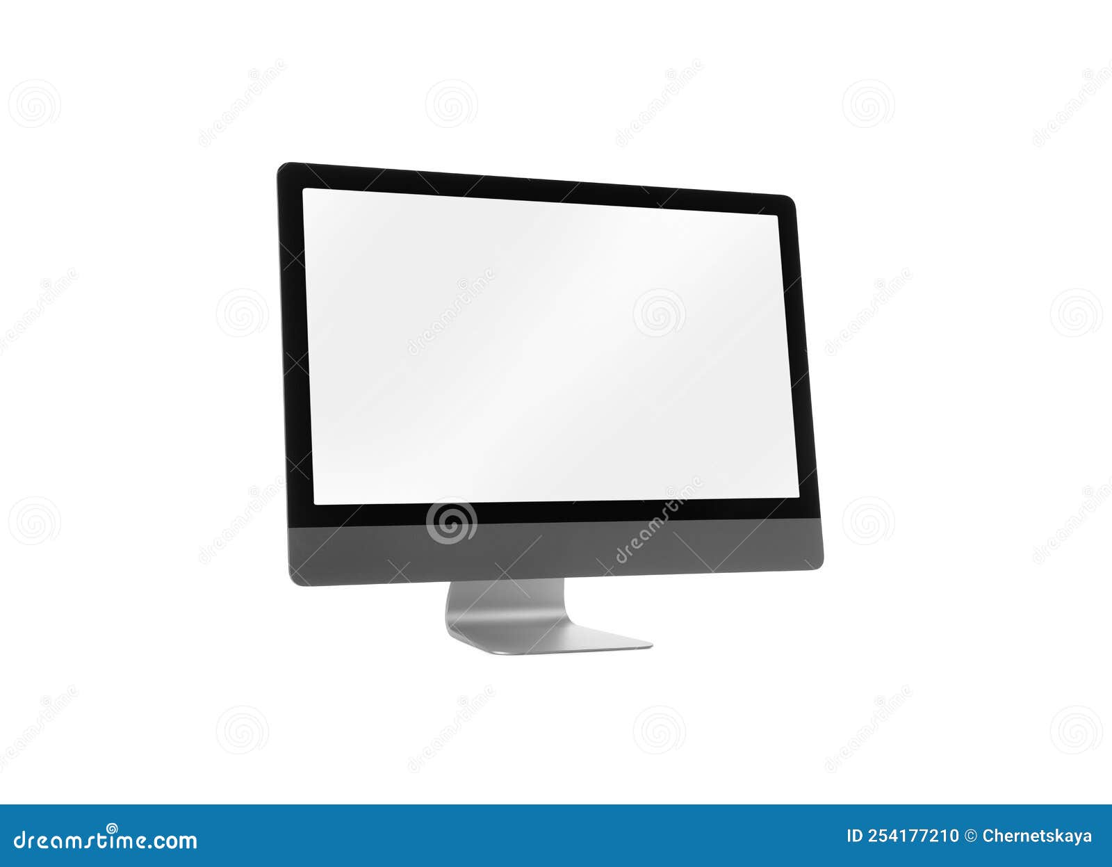 Modern Computer Monitor with Blank Screen Isolated on White Stock Photo ...