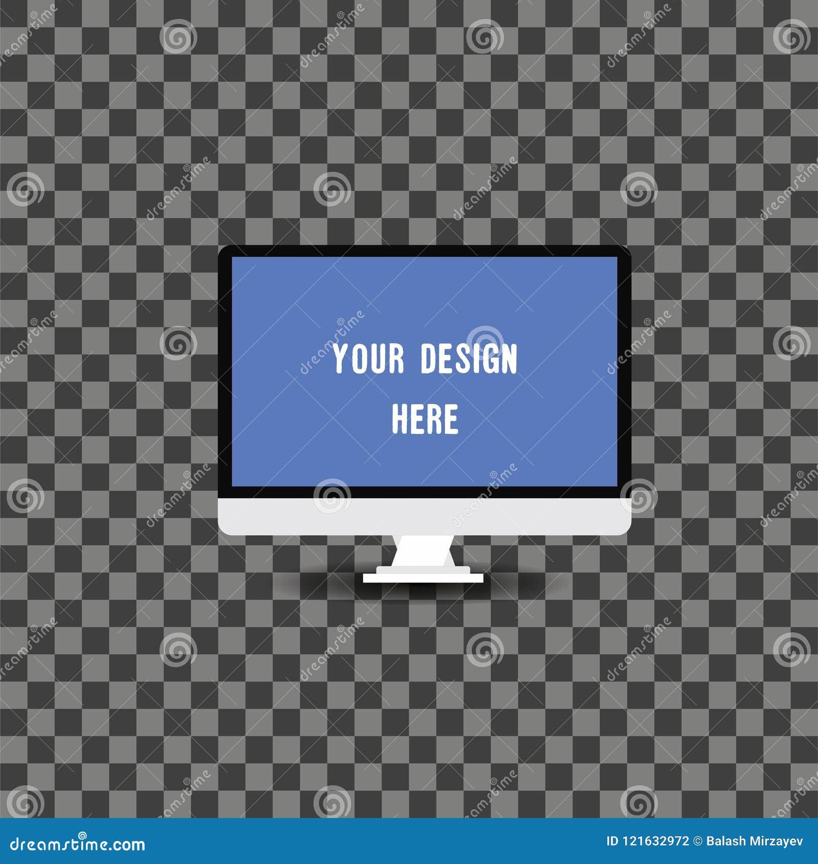Modern Computer Monitor Display with Blank Screen Isolated on ... Modern Computer Monitor Display with Blank Screen Isolated on ...