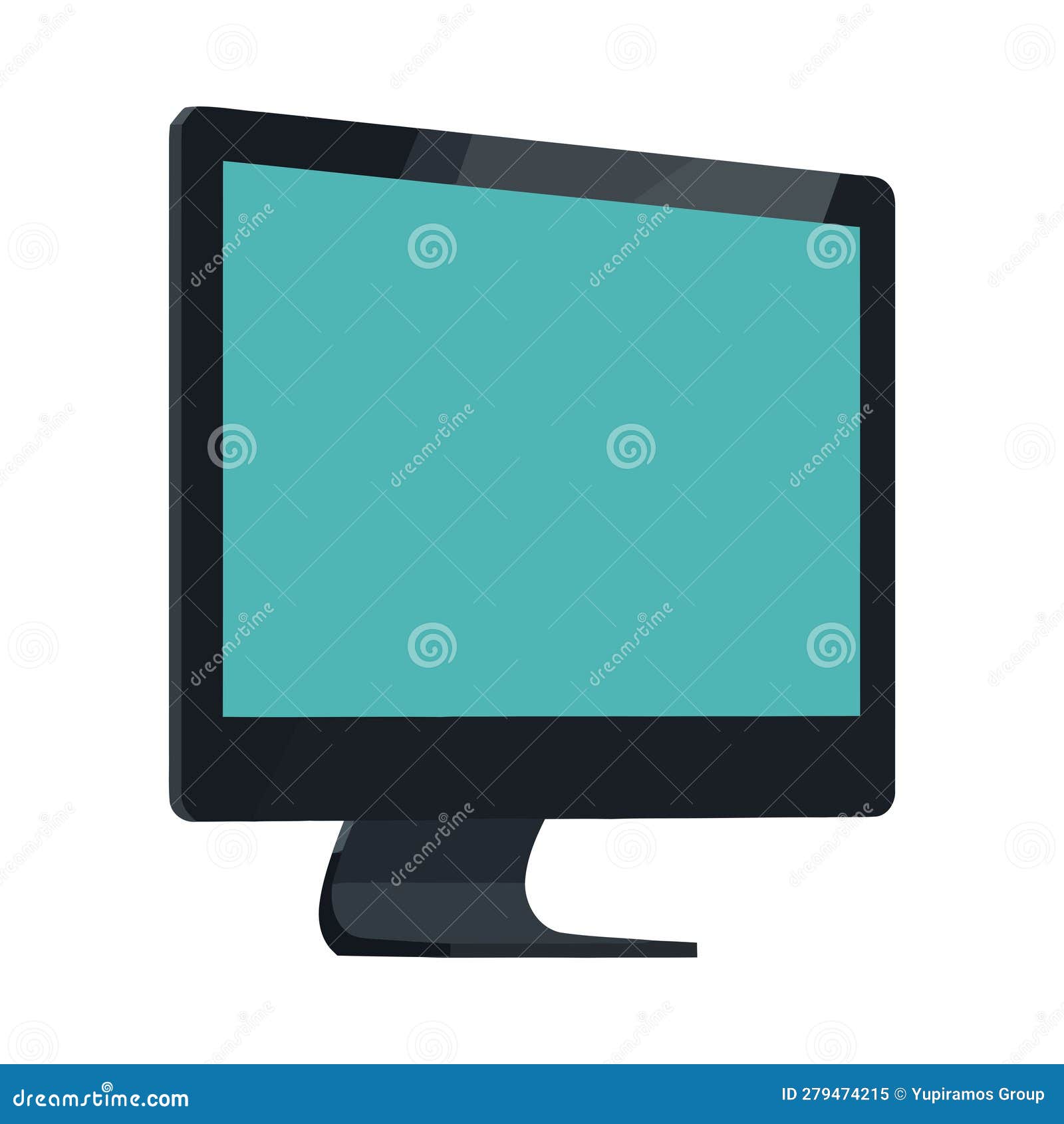 Modern Computer Monitor Flat Screen Stock Vector - Illustration of icon ...