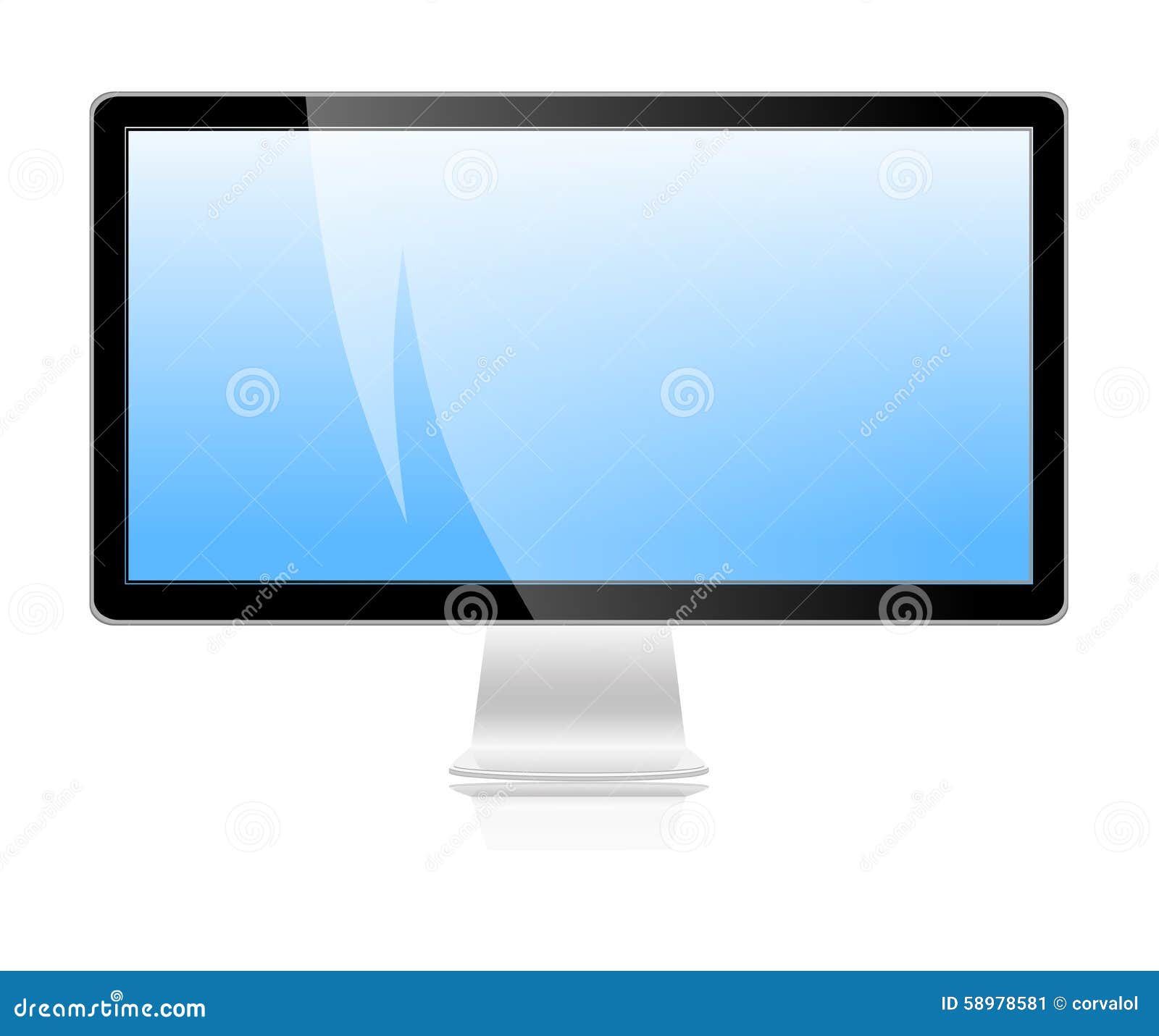Modern Computer Monitor stock vector. Illustration of black - 58978581
