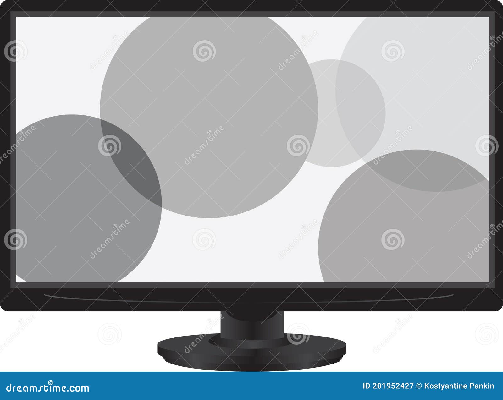 Modern computer monitor stock vector. Illustration of current - 201952427