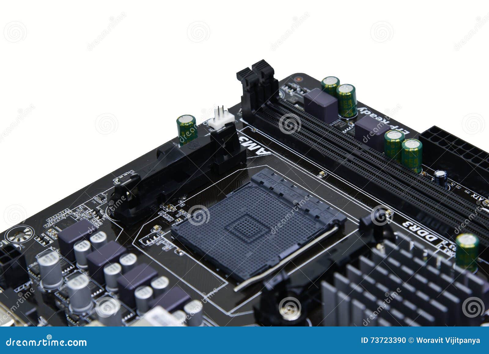 Modern Computer Motherboard Stock Photo - Image of macro, chip: 73723390