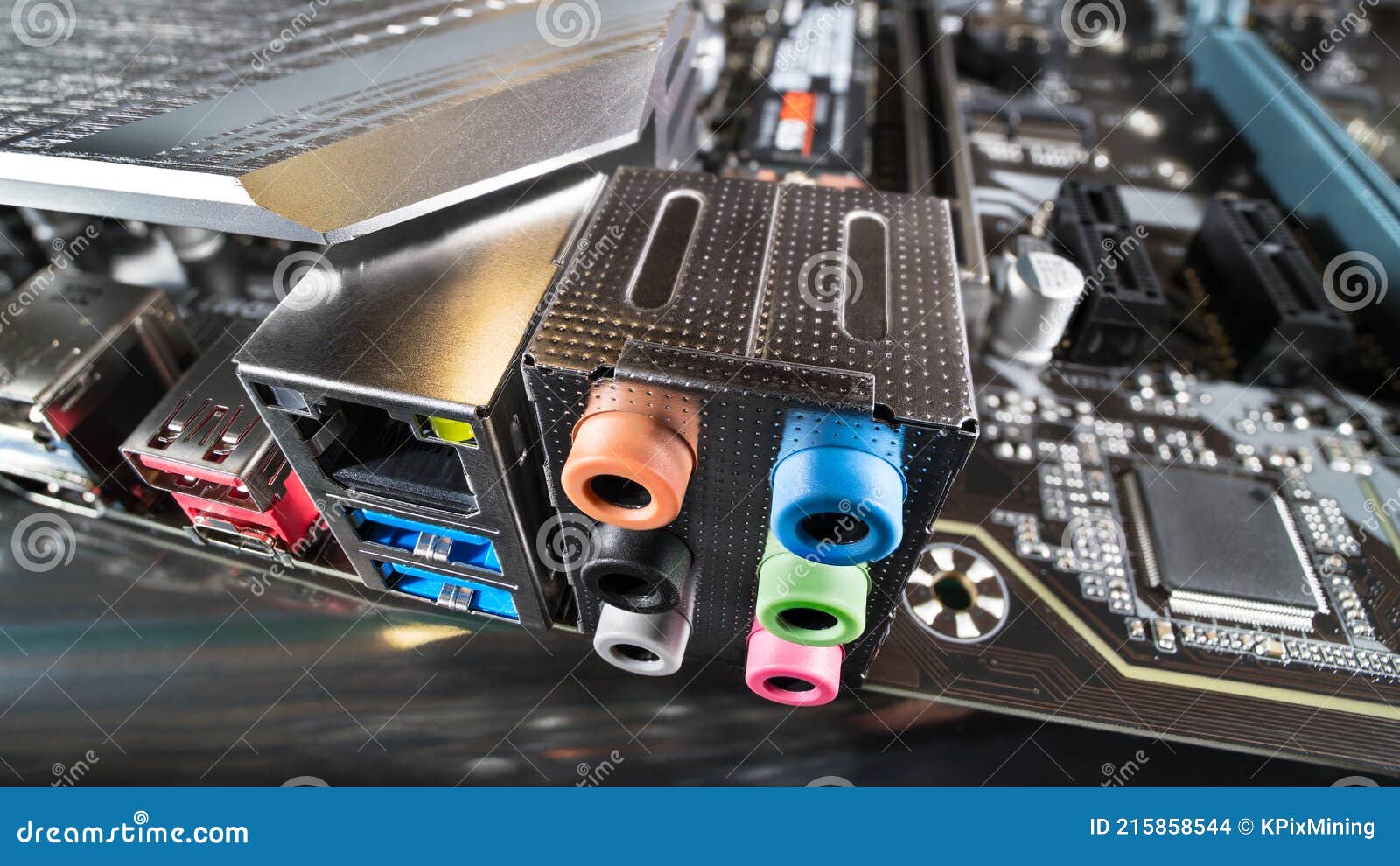 Modern Computer Motherboard Interface for Sound or Network and ...