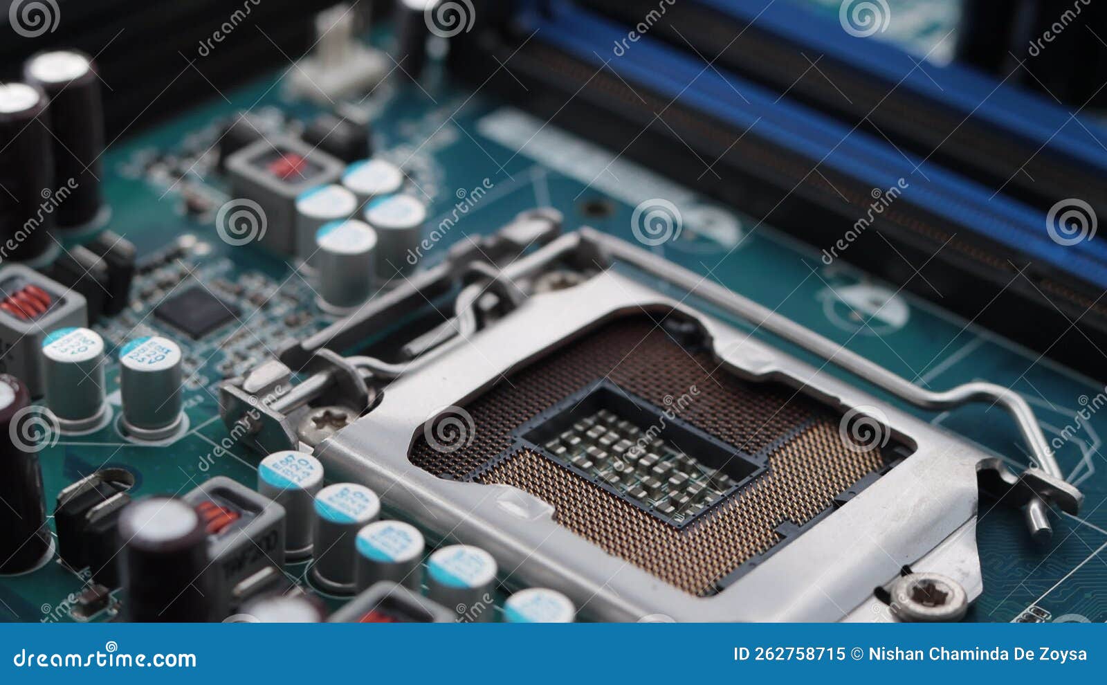 Modern Computer Motherboard and Processor Slot Stock Video - Video of ...