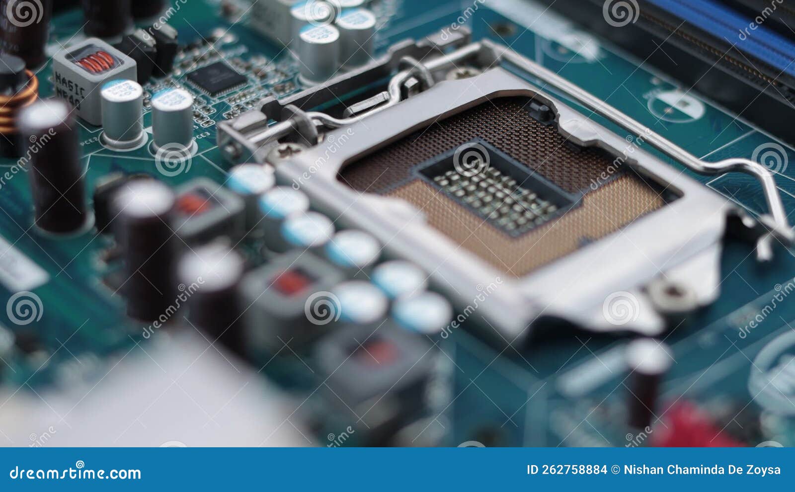 Modern Computer Motherboard and Processor Slot Stock Footage - Video of ...