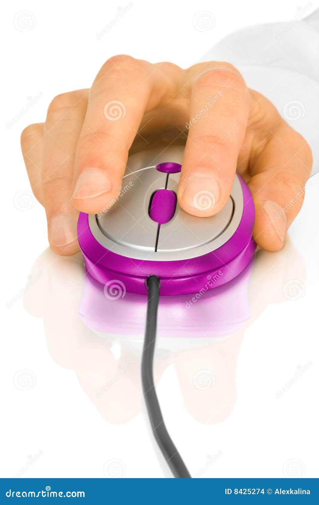 Modern Computer Mouse and Hand Stock Photo - Image of buttons, human ...