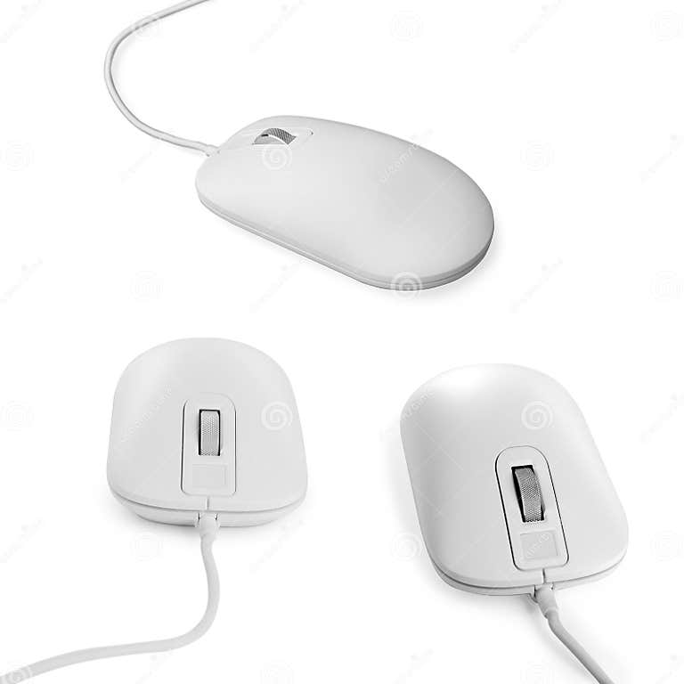 Modern Computer Mouse on Background, Views from Different Sides Stock ...