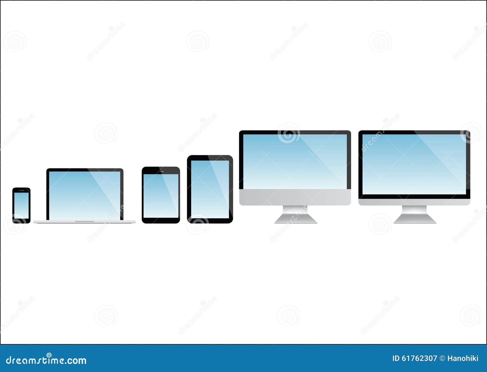 Modern Computer, Phone and Tablet Collection, Vector Graphic Stock ...