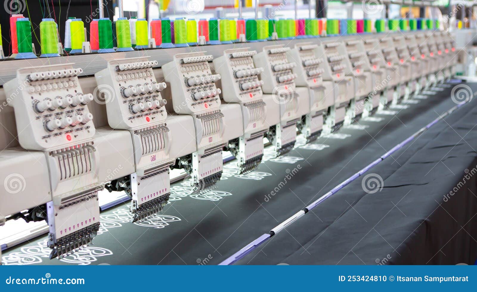 Modern Computer Programmable Embroidery Machine Stock Photo - Image of ...