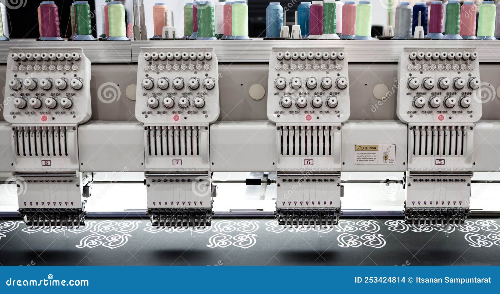 Modern Computer Programmable Embroidery Machine Stock Photo - Image of ...