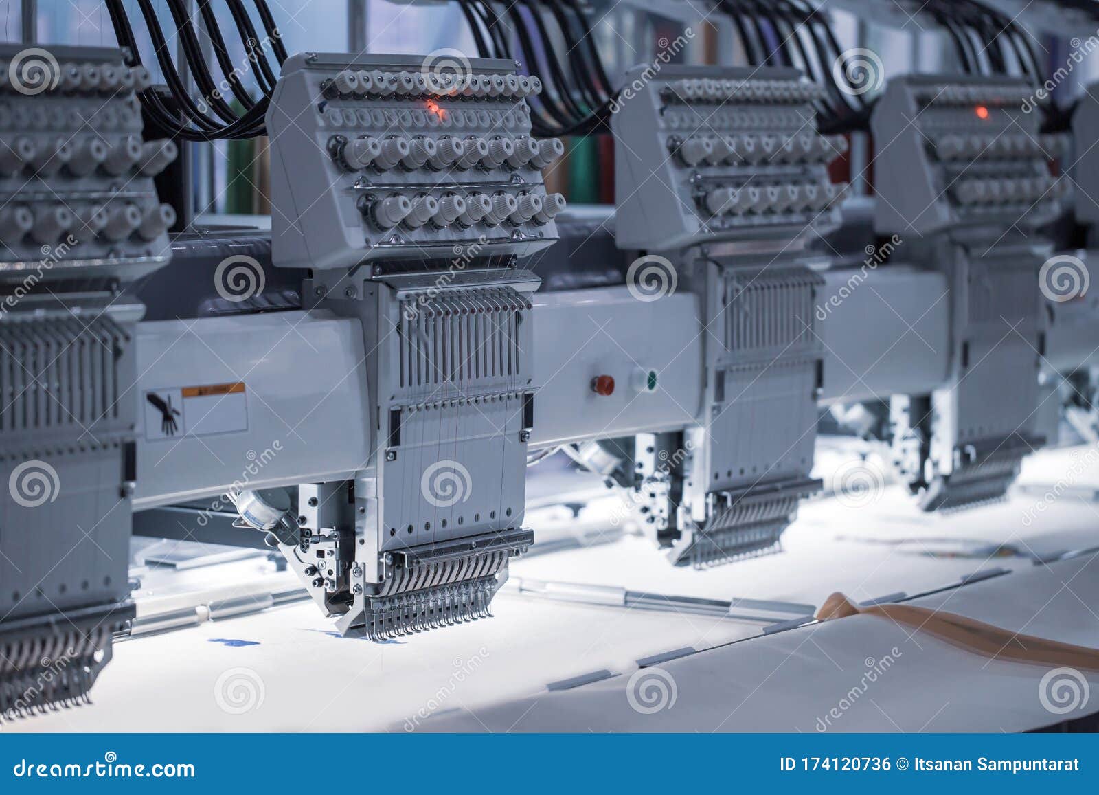 Modern embroidery machine stock photo. Image of indystry - 174120736