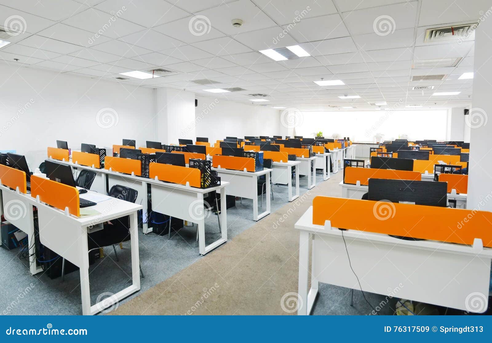 Modern computer room stock image. Image of cozy, chair - 76317509