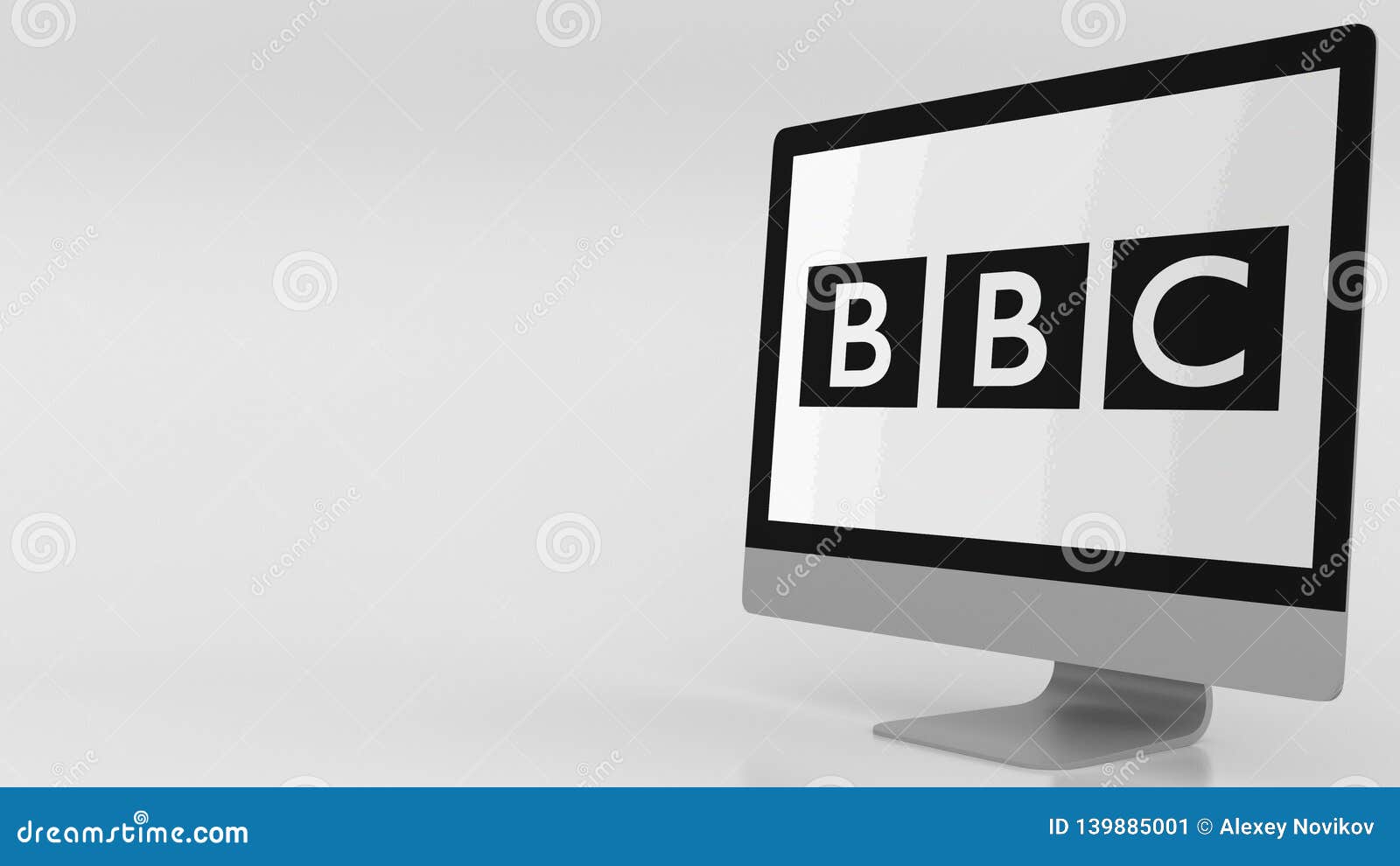 Modern Computer Screen with BBC Logo. 4K Editorial Clip Stock Video ...