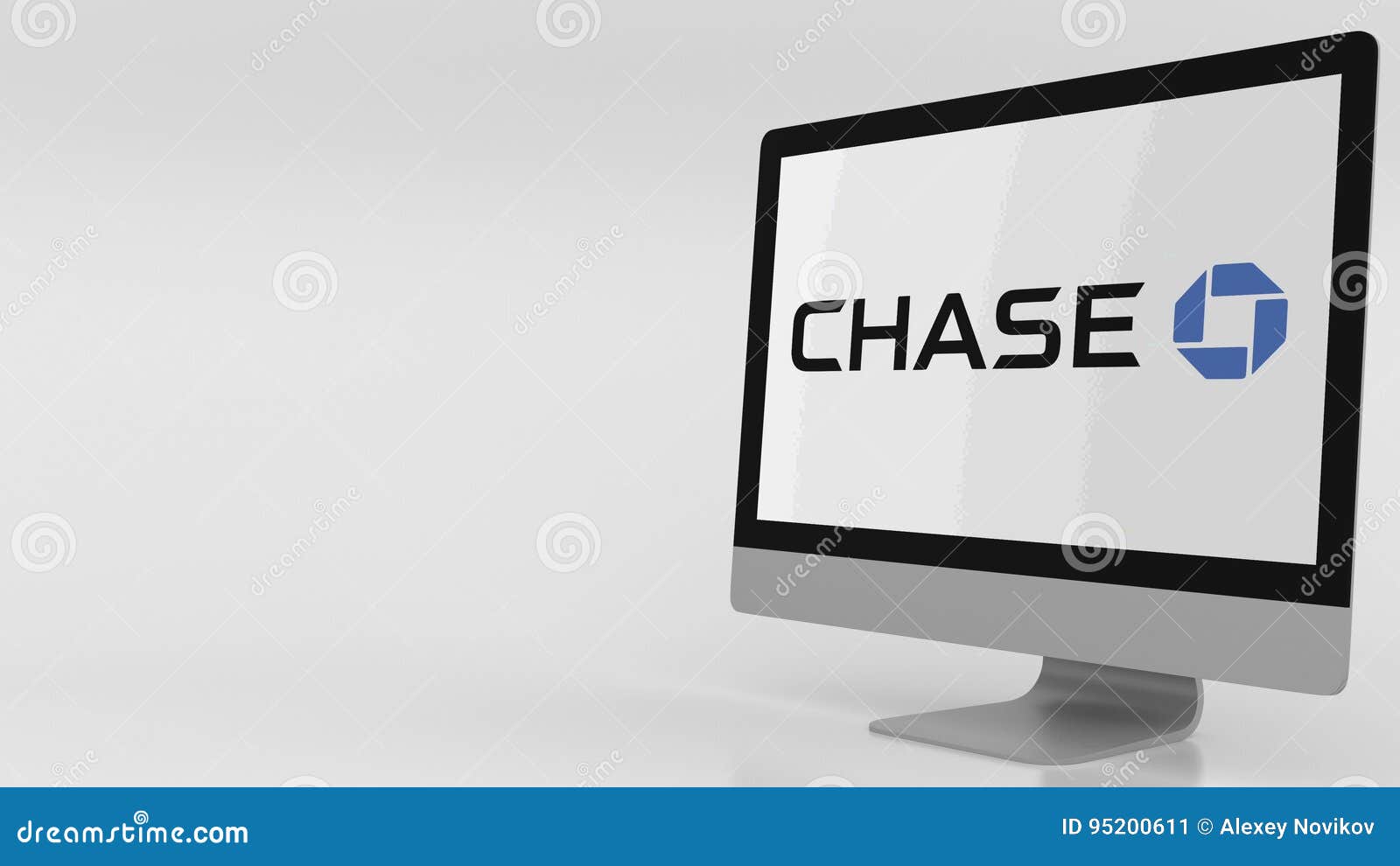 Modern Computer Screen with Chase Logo. Editorial 3D Rendering ...