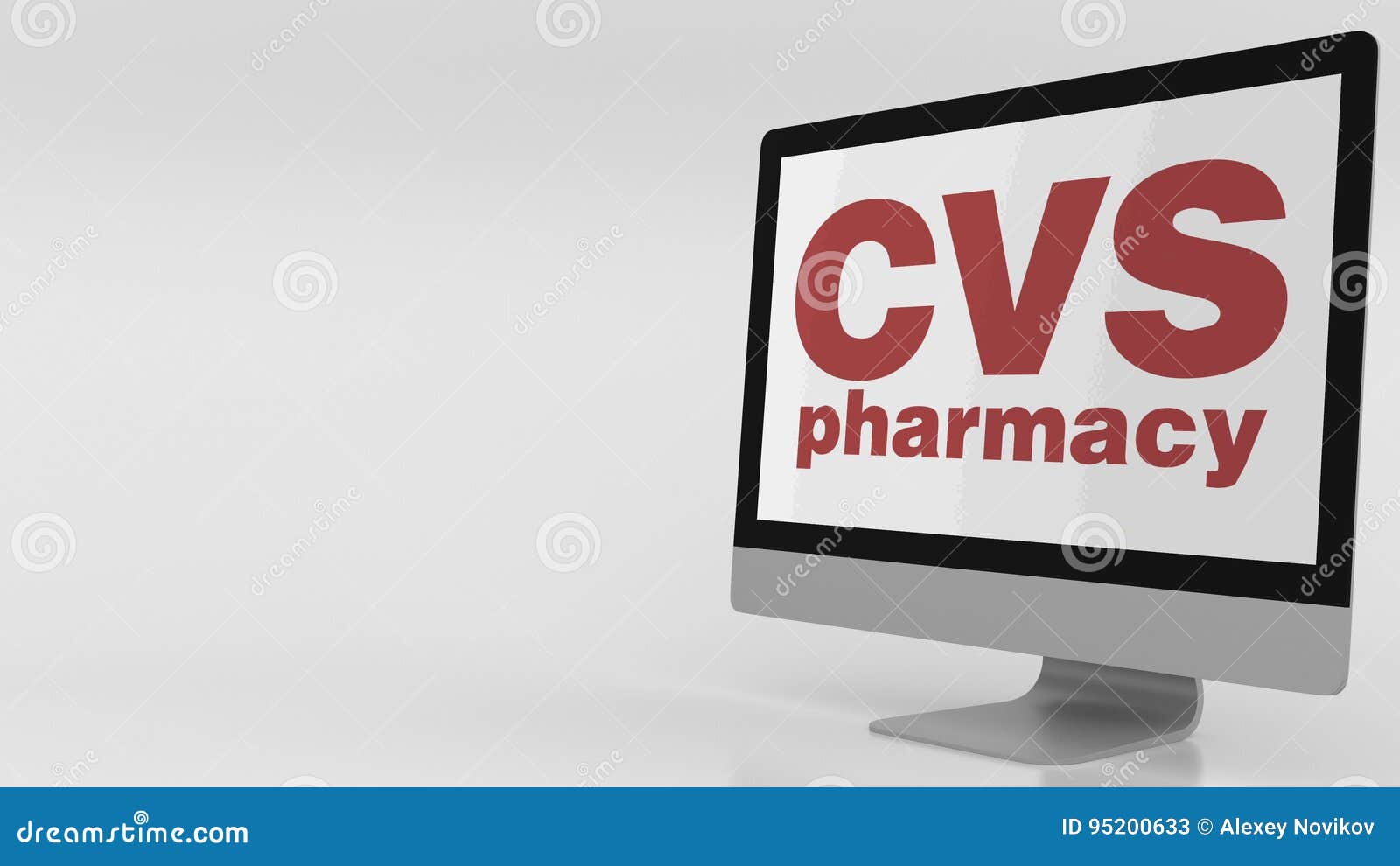 Modern Computer Screen with CVS Pharmacy Logo. Editorial 3D Rendering ...