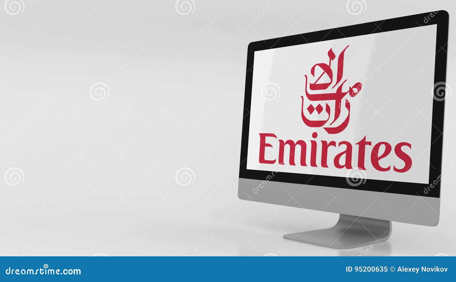 EMIRATES AIRLINES Logo Above Reception Desk In The Modern Office ...