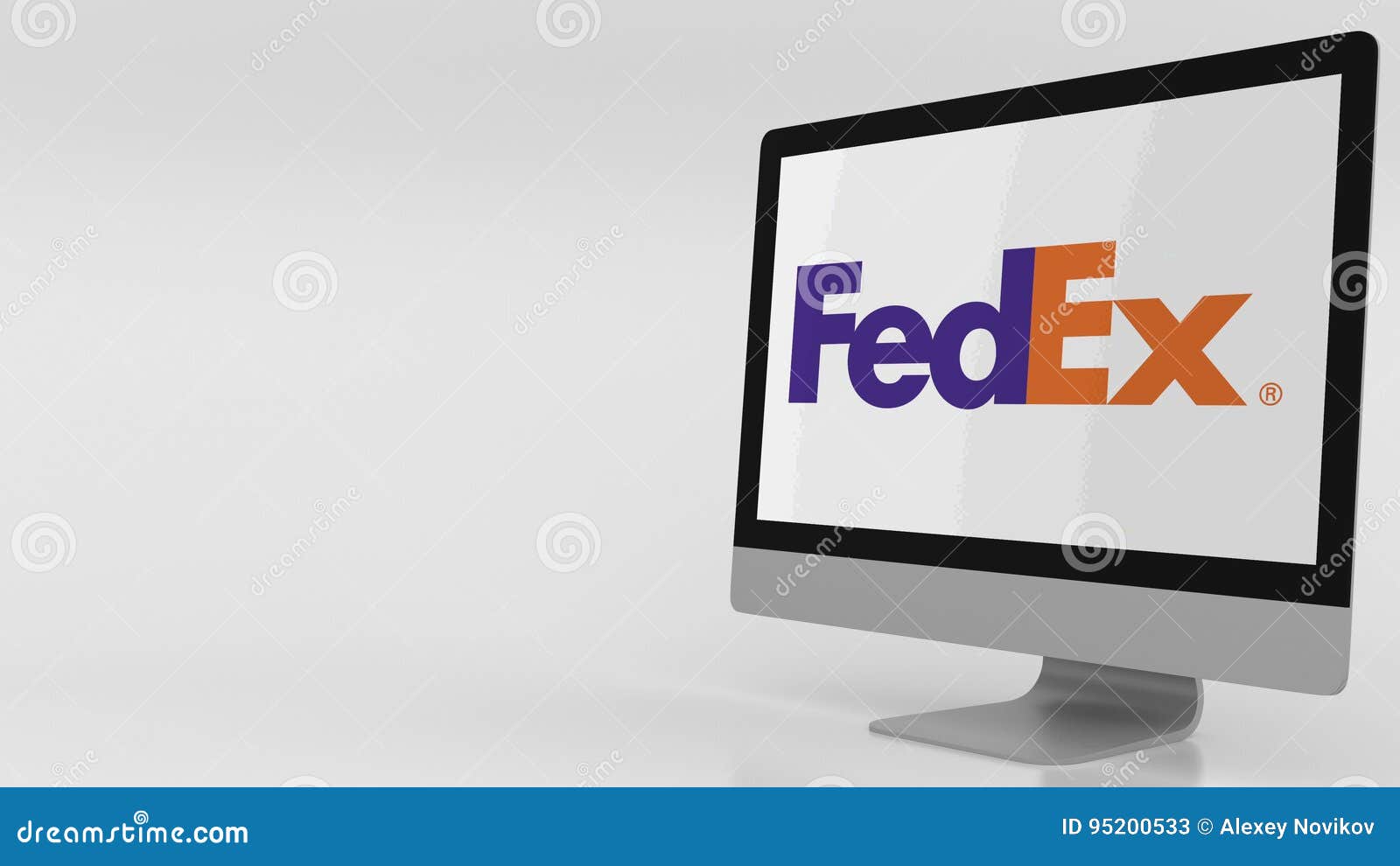 Modern Computer Screen with Fedex Logo. Editorial 3D Rendering ... Modern Computer Screen with Fedex Logo. Editorial 3D Rendering ...