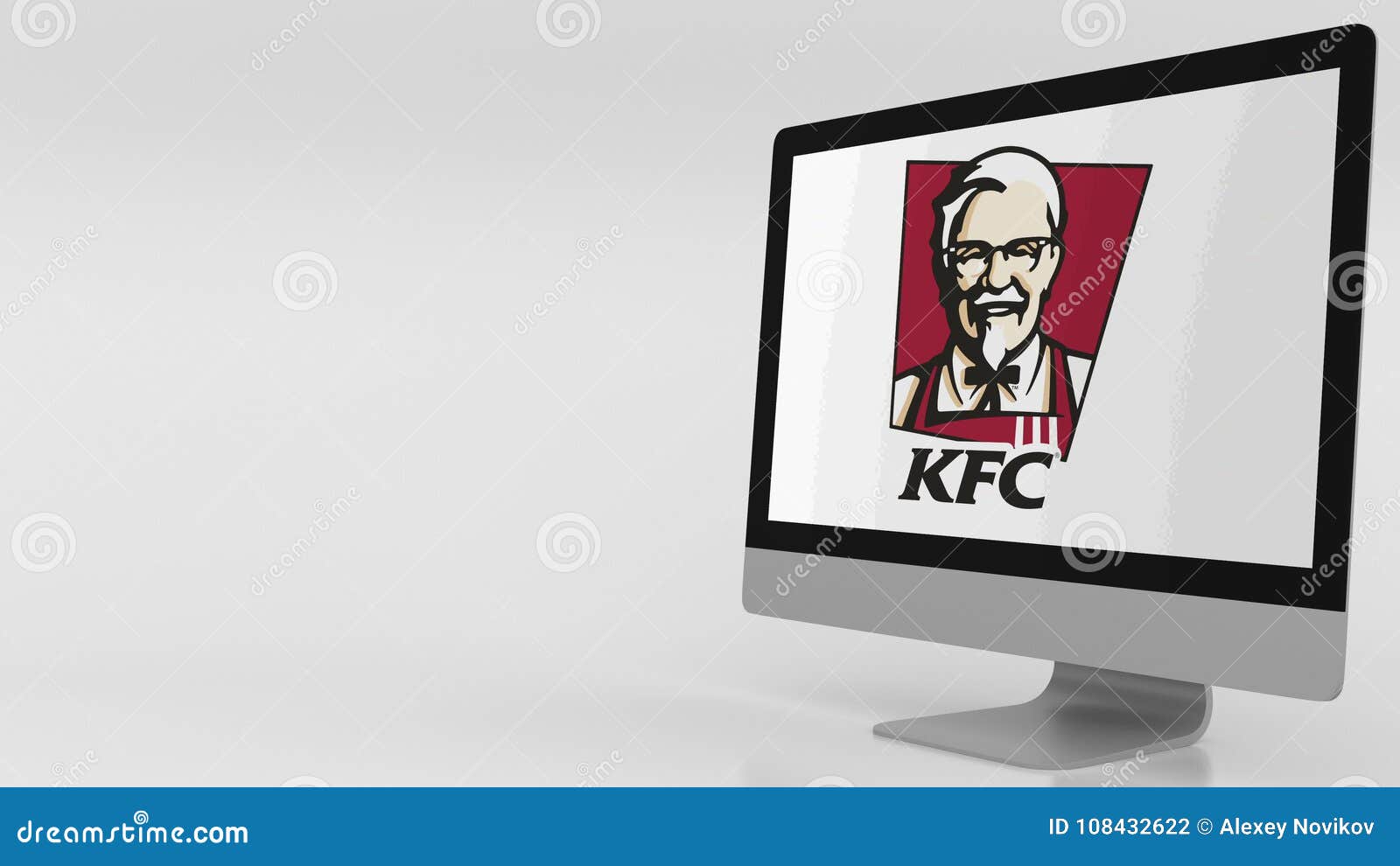 Modern Computer Screen with KFC Logo. 4K Editorial Clip Stock Footage ...