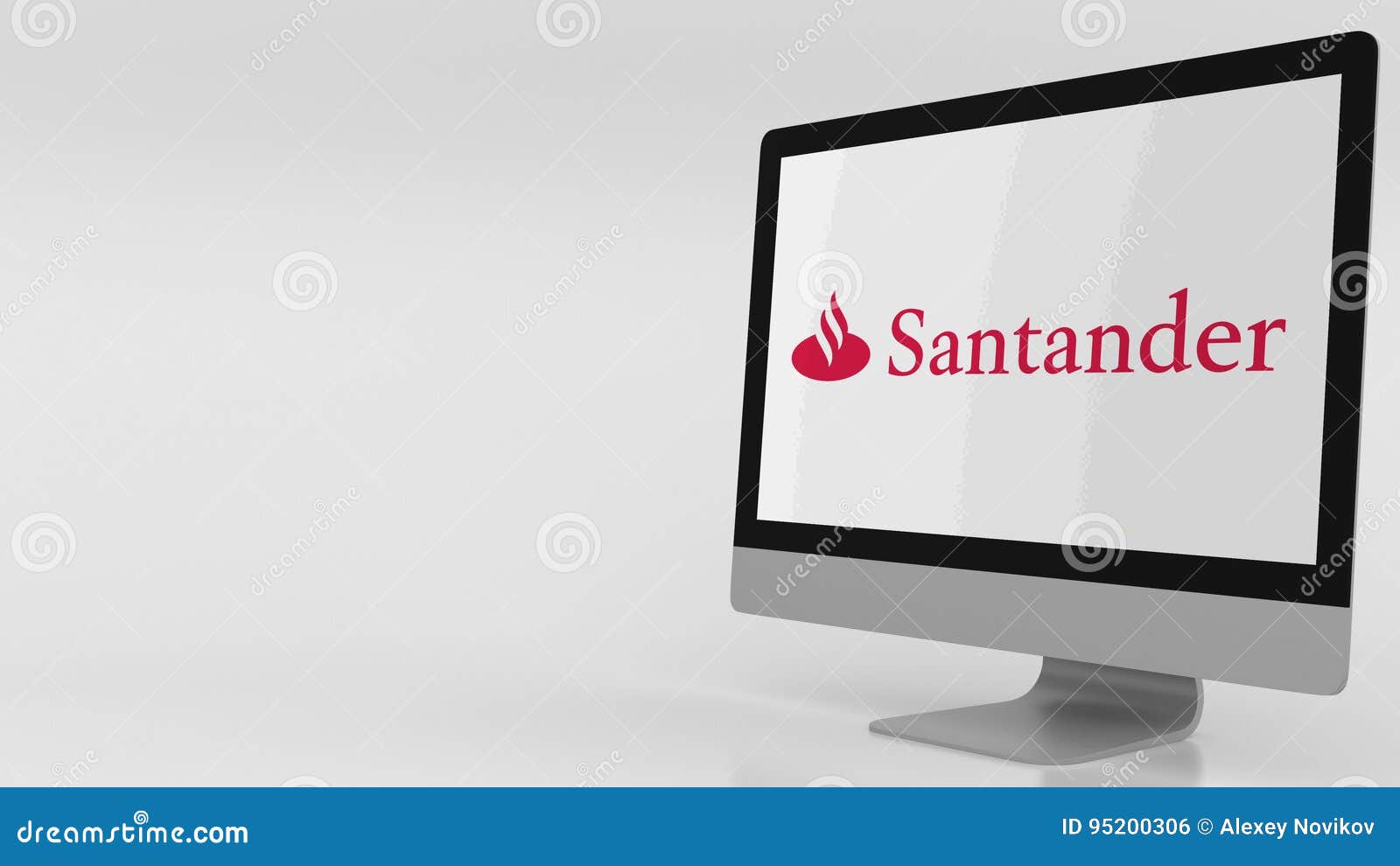 SANTANDER Logo Made With Computer Code On The Laptop Screen. Editorial ...