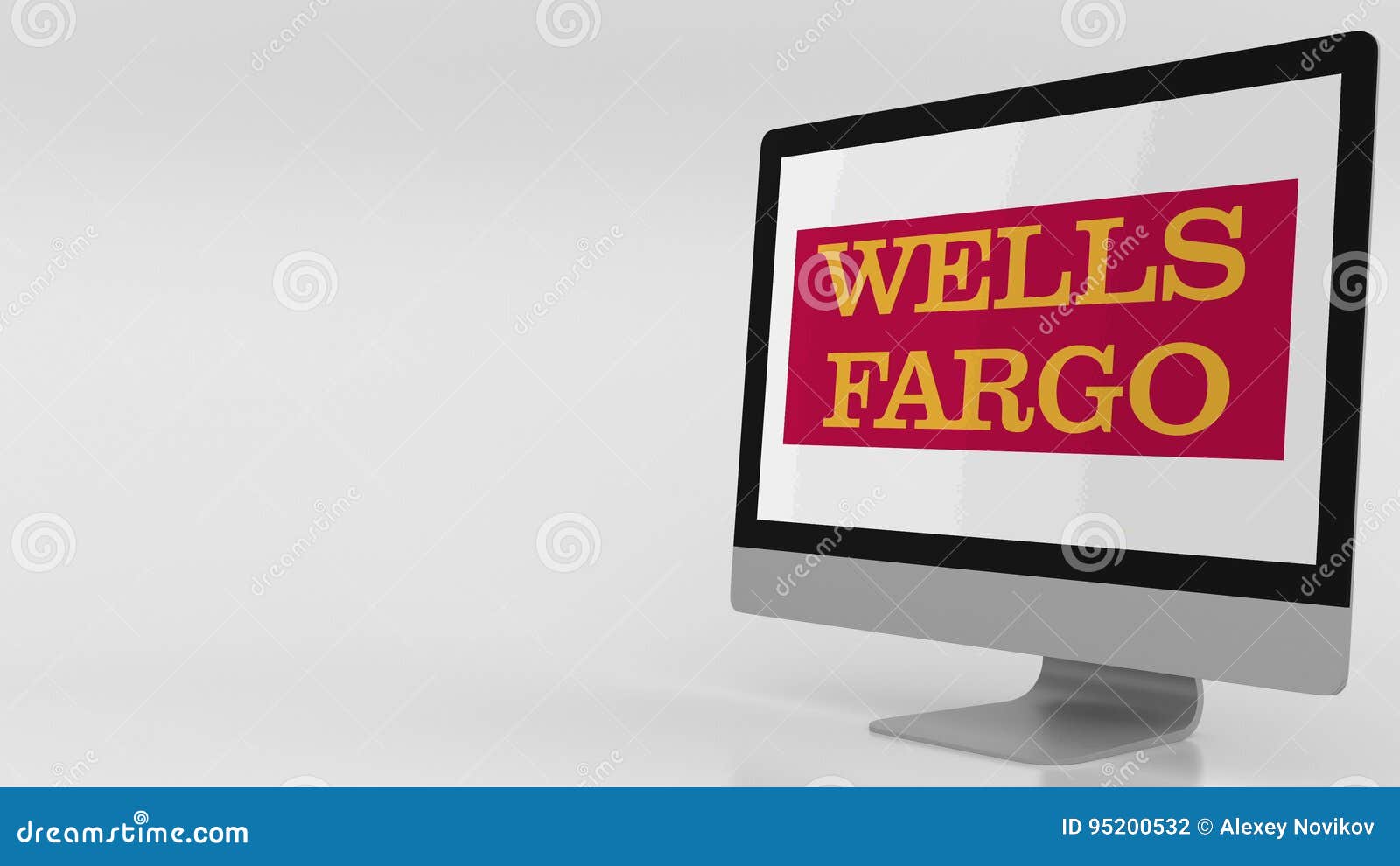 Wells Fargo Logotype In 3d Form On Ground Vector Illustration ...