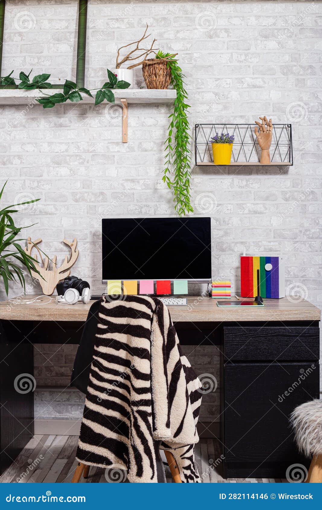 Modern Computer Set in a Cozy Office Stock Photo - Image of business ...