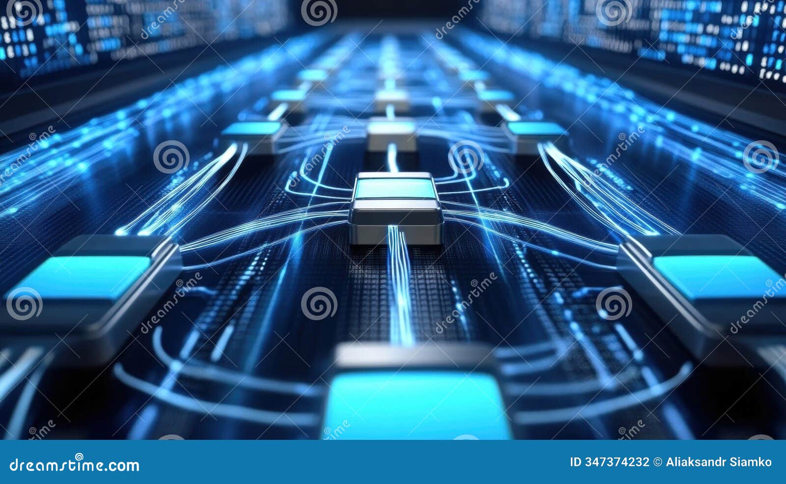 Modern Computer Technology Concept with Advanced Internet Connections ...