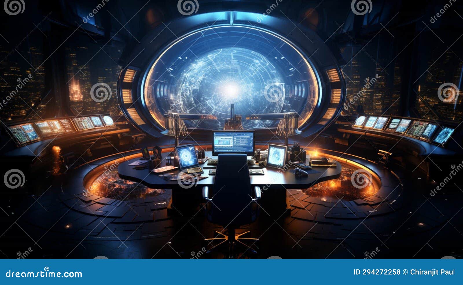 A Modern Computer Technology Room Interior Stock Photo - Image of ...