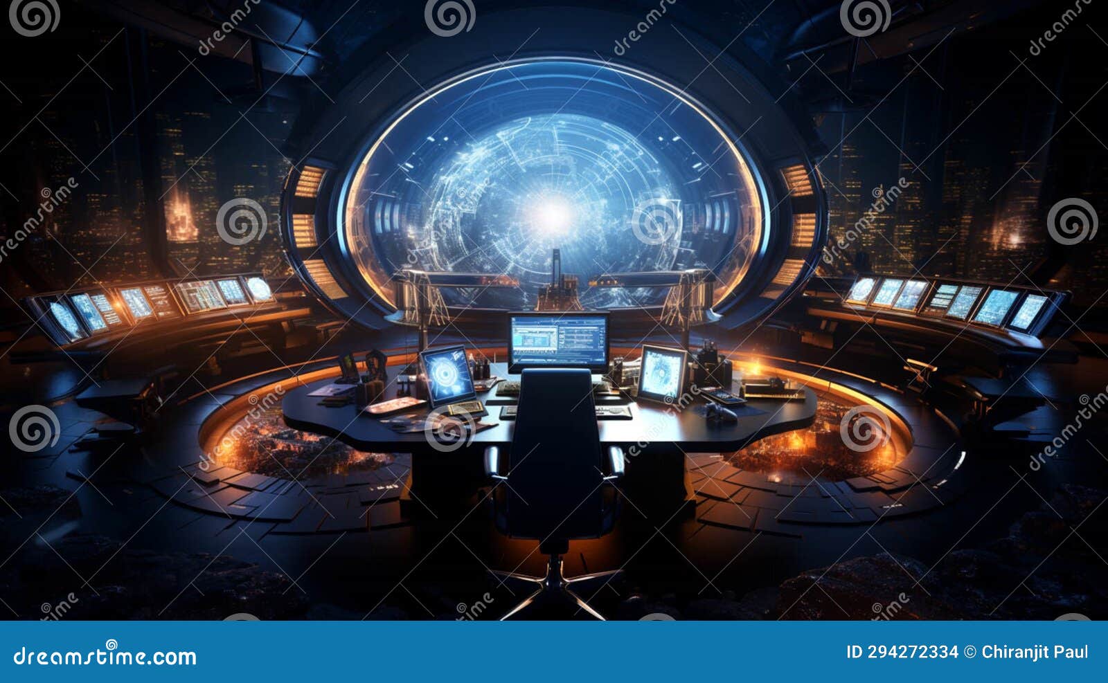 A Modern Computer Technology Room Interior Stock Photo - Image of ...