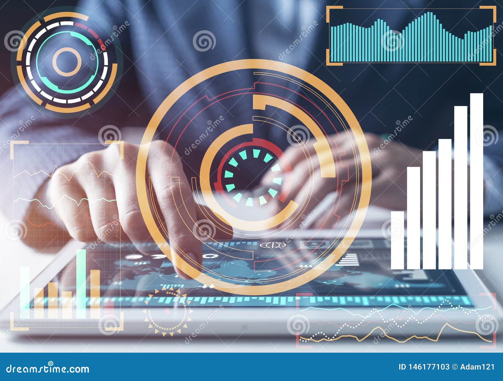 Modern Computing in Business Analytics Stock Image - Image of ...