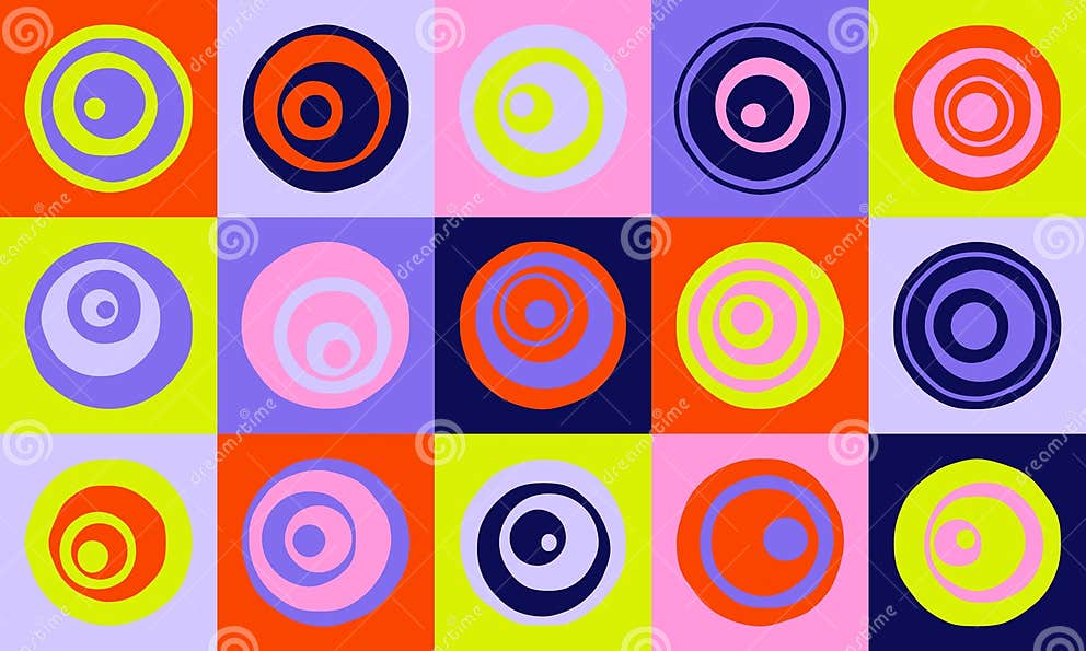 Modern Concentric Circle Pattern. Geometric Bauhaus Round Shapes ... Modern Concentric Circle Pattern. Geometric Bauhaus Round Shapes ...