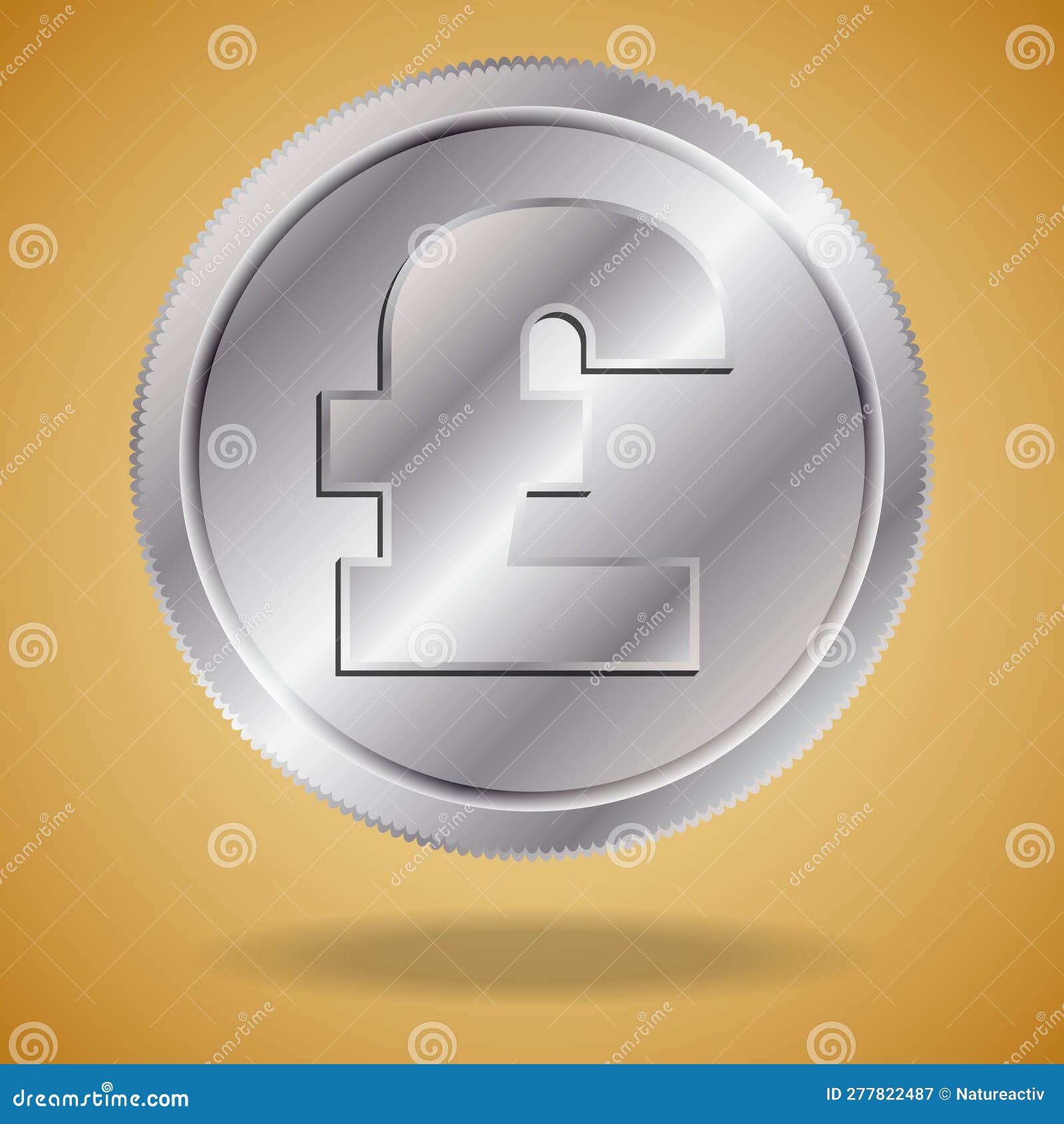Modern Concept with a British Coin. Stock Vector - Illustration of ...