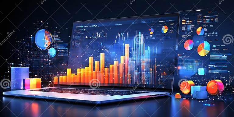 Modern Business Strategy: Analysis of Data and Development Statistics Stock Illustration ...