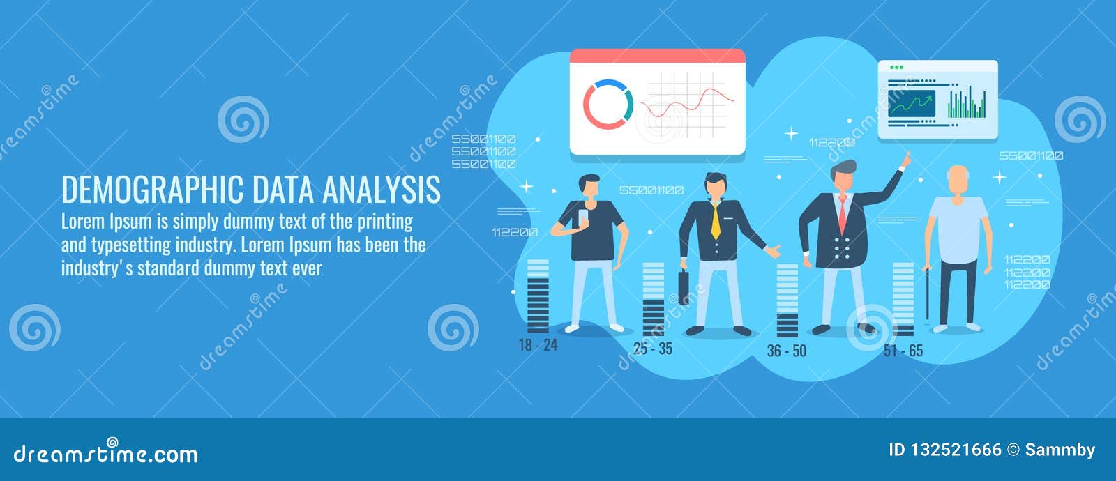 Demographic Analysis World Map Infographic Chart Design Template Vector ...