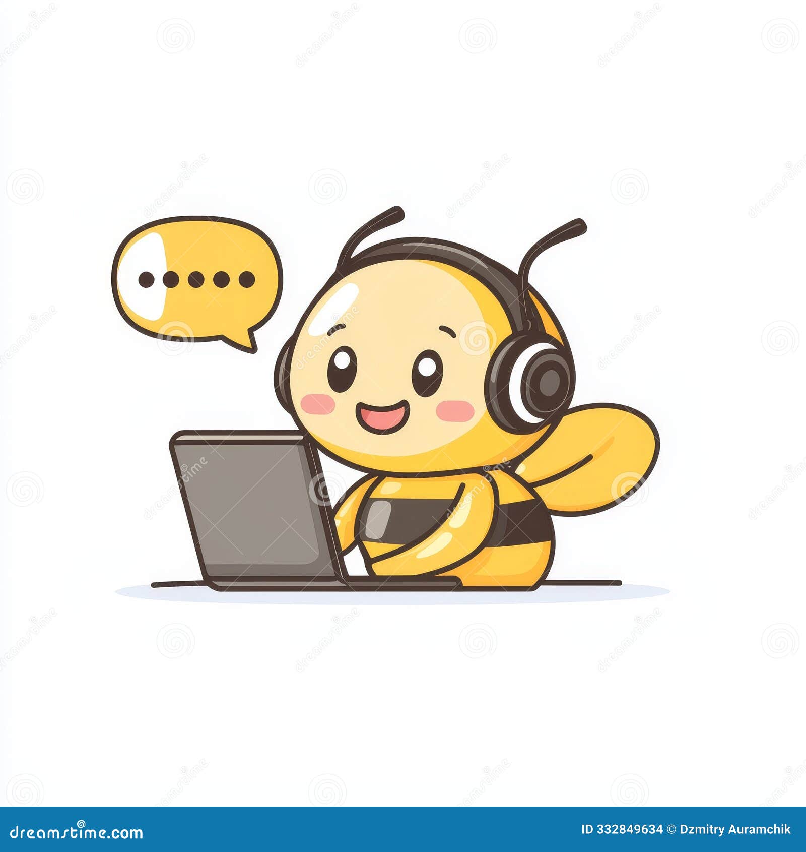 - Modern Concept of Customer Service with Smiling Bee Operator Using ...