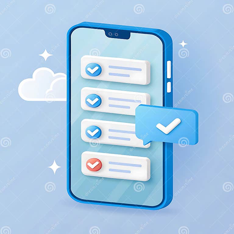 Mobile To-Do List Productivity & Task Management Illustration Stock ...