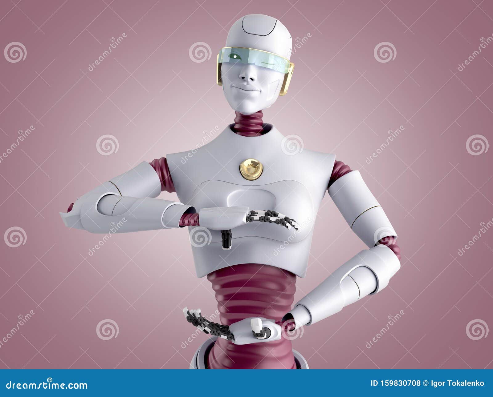 Robot Ready To Connect Inserting Electrical Plug In Socket Huge Wired ...