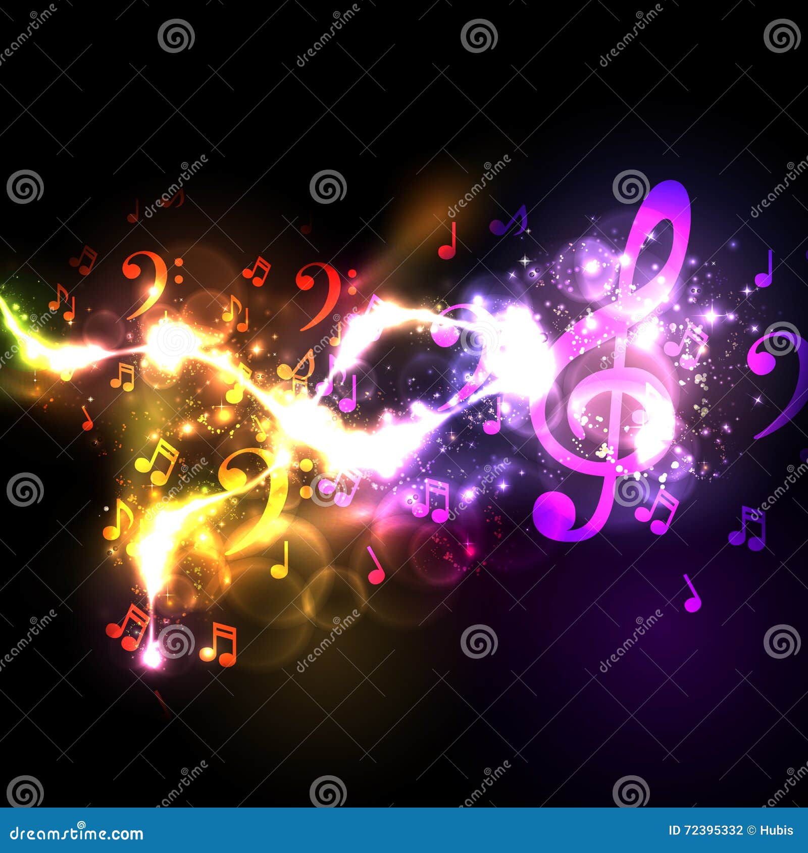 Modern Conceptual Music Notes Stock Vector - Illustration of card ...