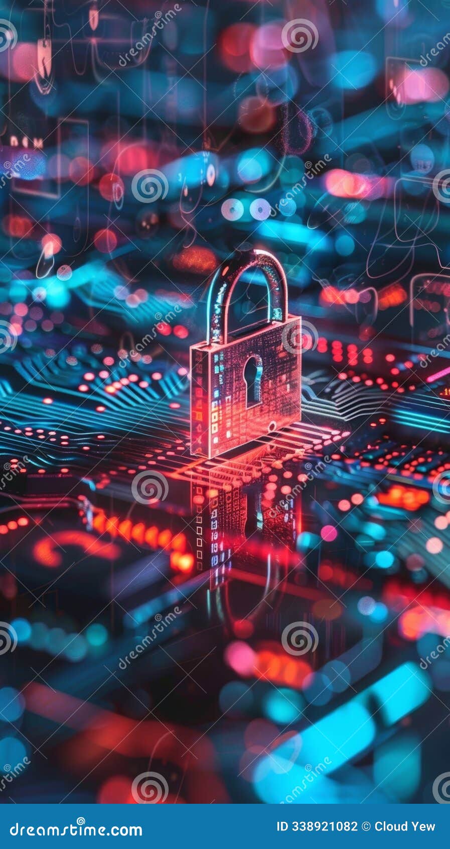 Modern Conceptualization of Cybersecurity Themes. Stock Illustration ...