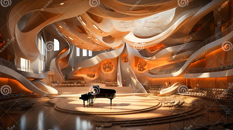 A Modern Concert Hall Inside Stock Image - Image of modern, hall: 290629811