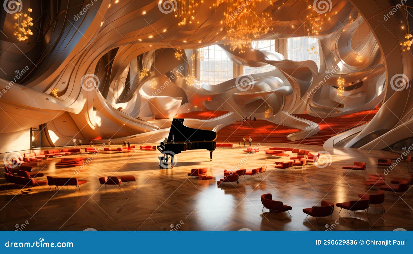 A Modern Concert Hall Inside Stock Photo - Image of seat, hall: 290629836