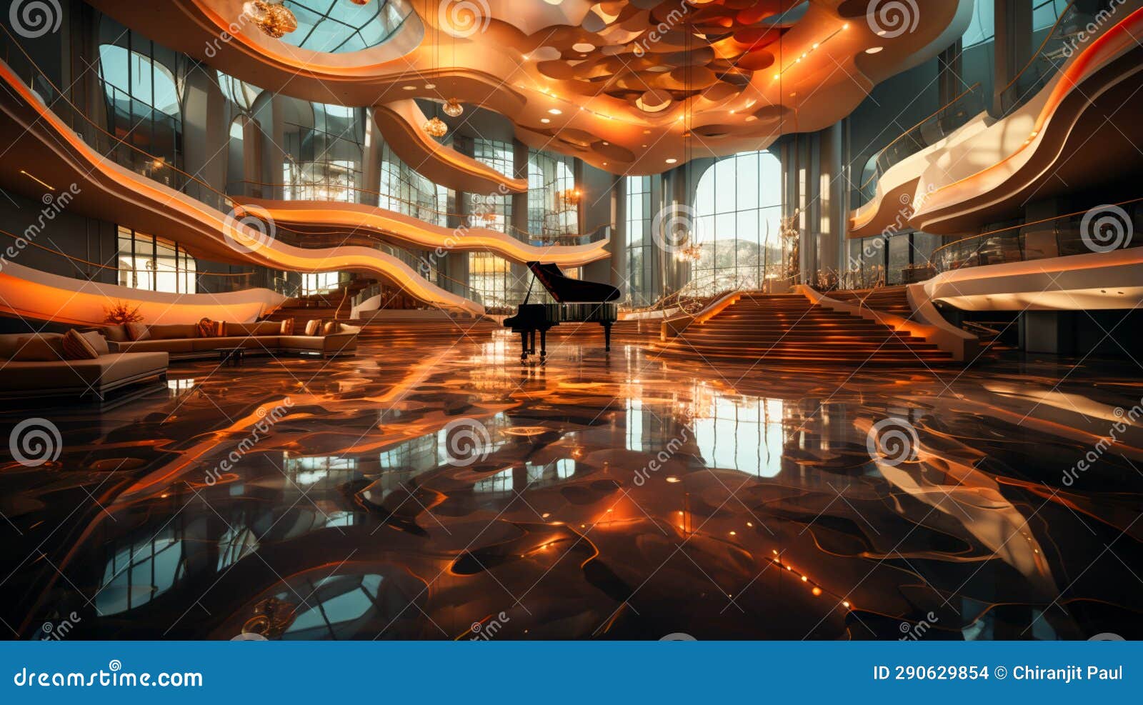 A Modern Concert Hall Inside Stock Photo - Image of auditorium, seating ...