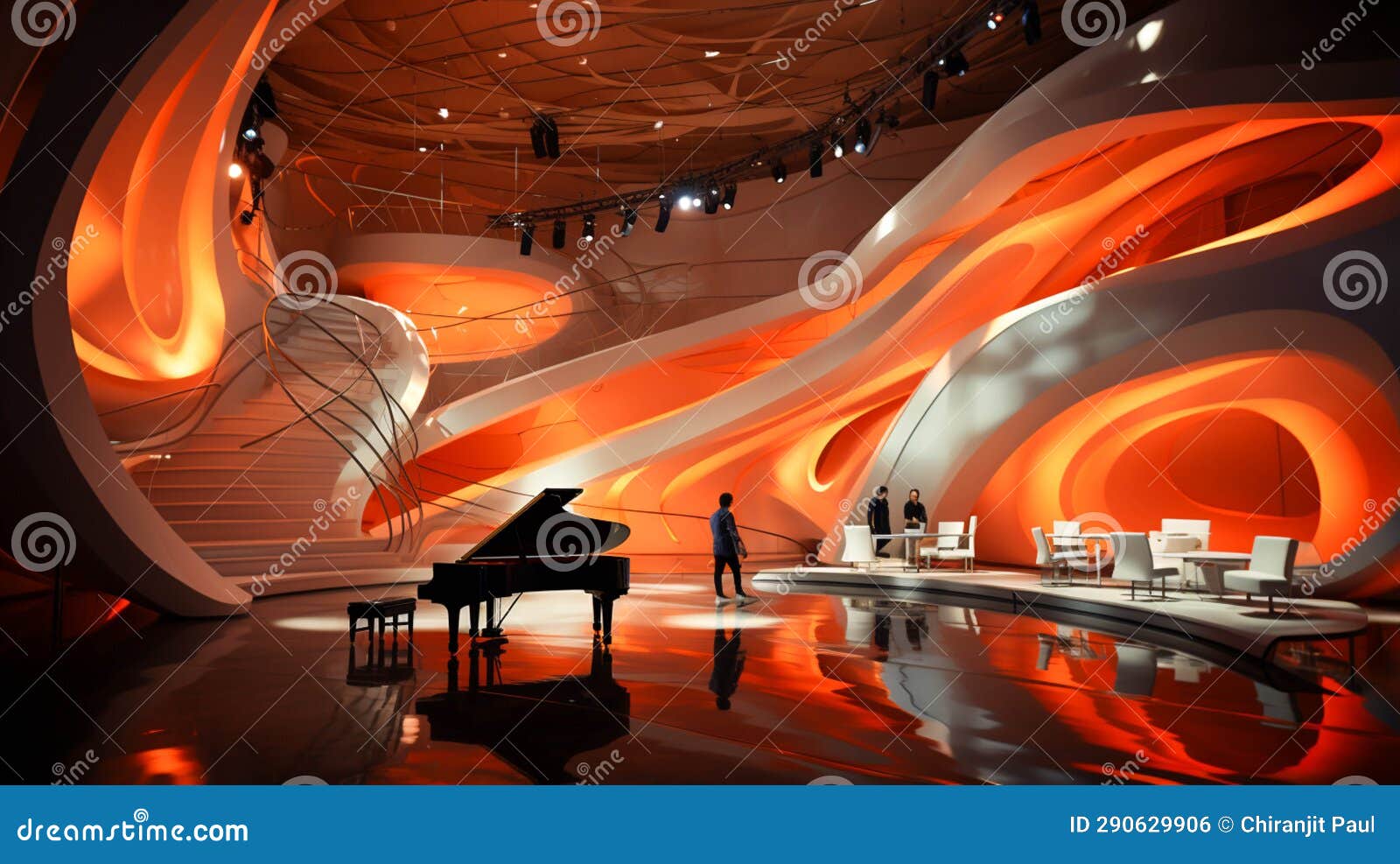 A Modern Concert Hall Inside Stock Photo - Image of scene, architecture ...